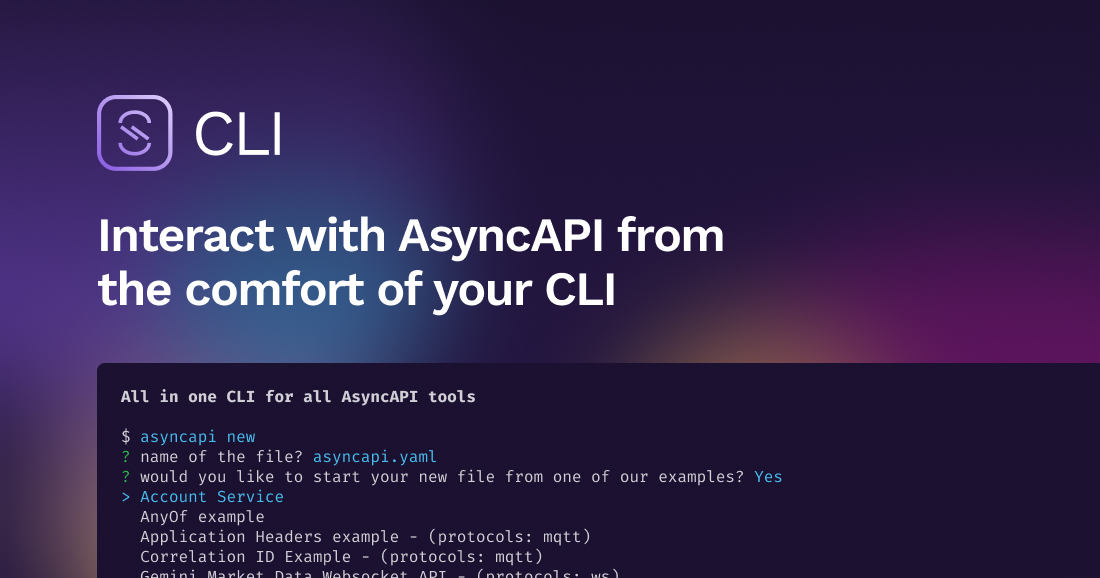 CLI | AsyncAPI Initiative for event-driven APIs